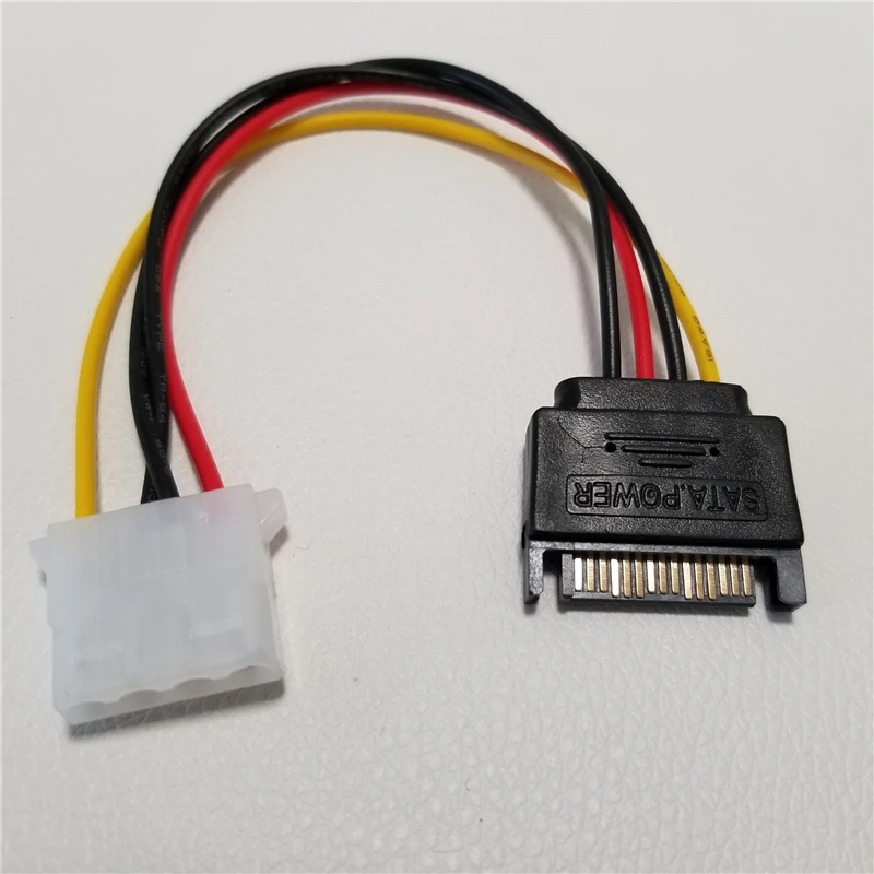 SATA 15Pin to IDE Plus 4Pin Power Supply Adapter Cable Computer SATA ...