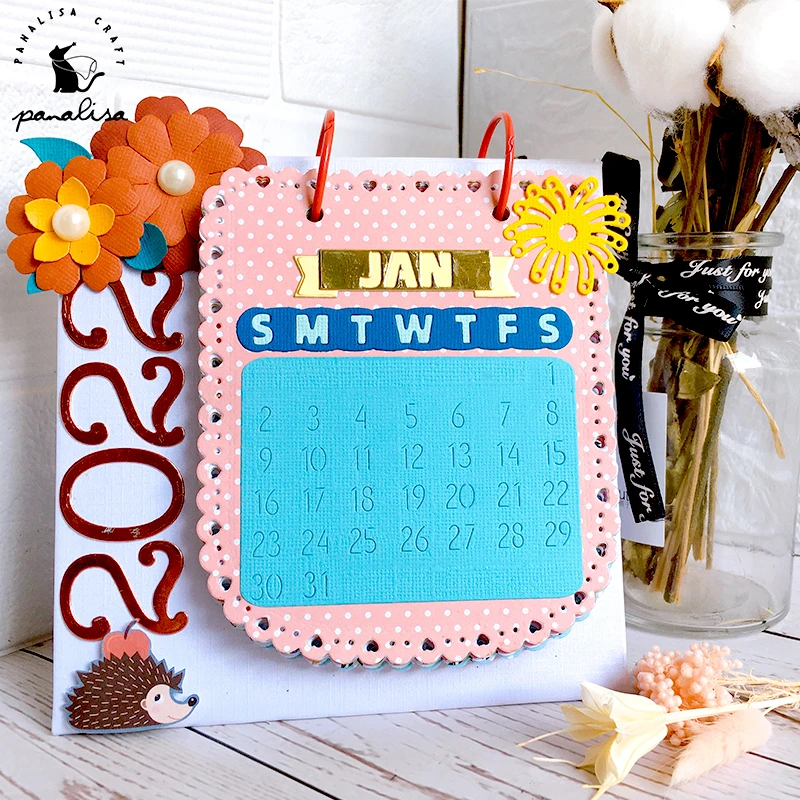 Panalisacraft Big Calendar Metal Cutting Dies Stencils For Diy ...