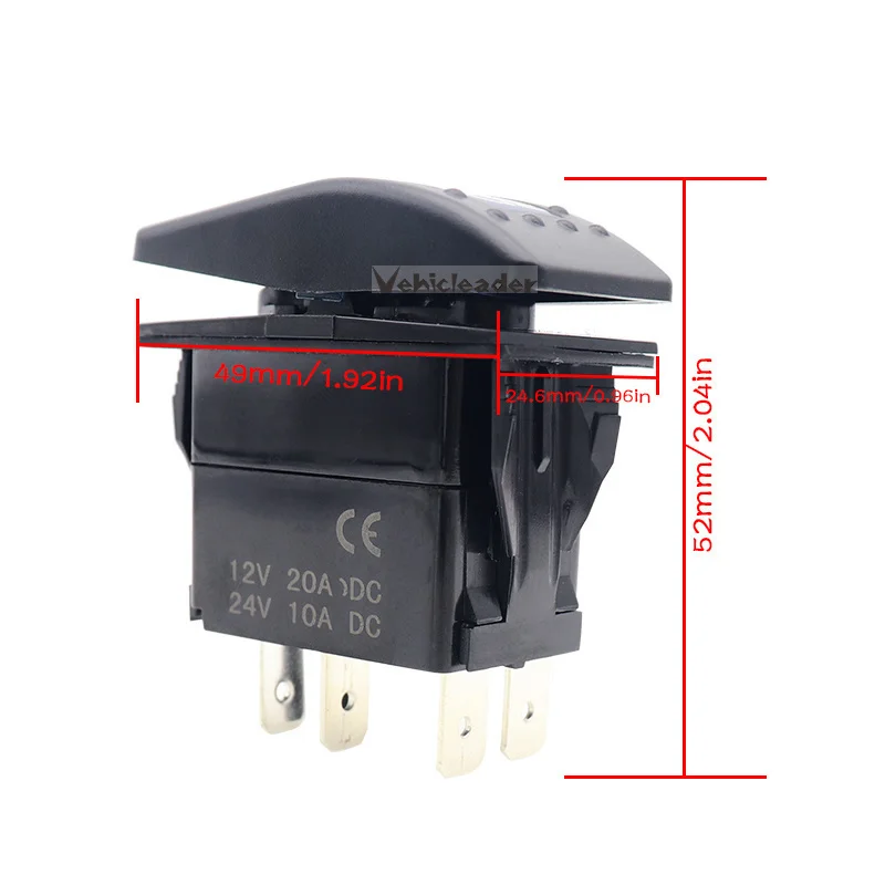 1x 12/24V Waterproof Led Car Switch Truck Light Toggle Switch Bar Style ...