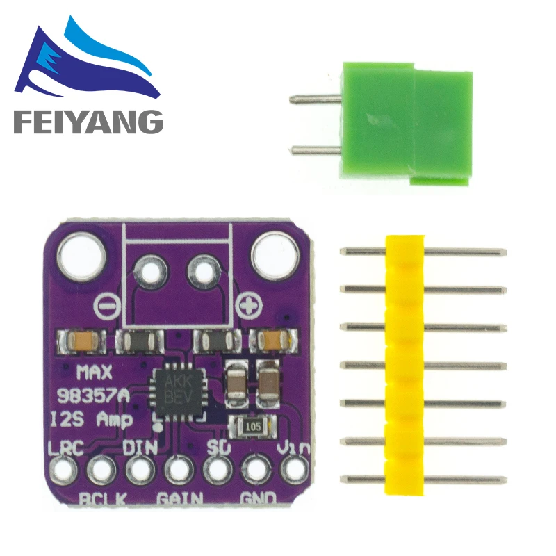 Max98357 I2S 3W Class D Amplifier Breakout Interface Dac Decoder Module ...