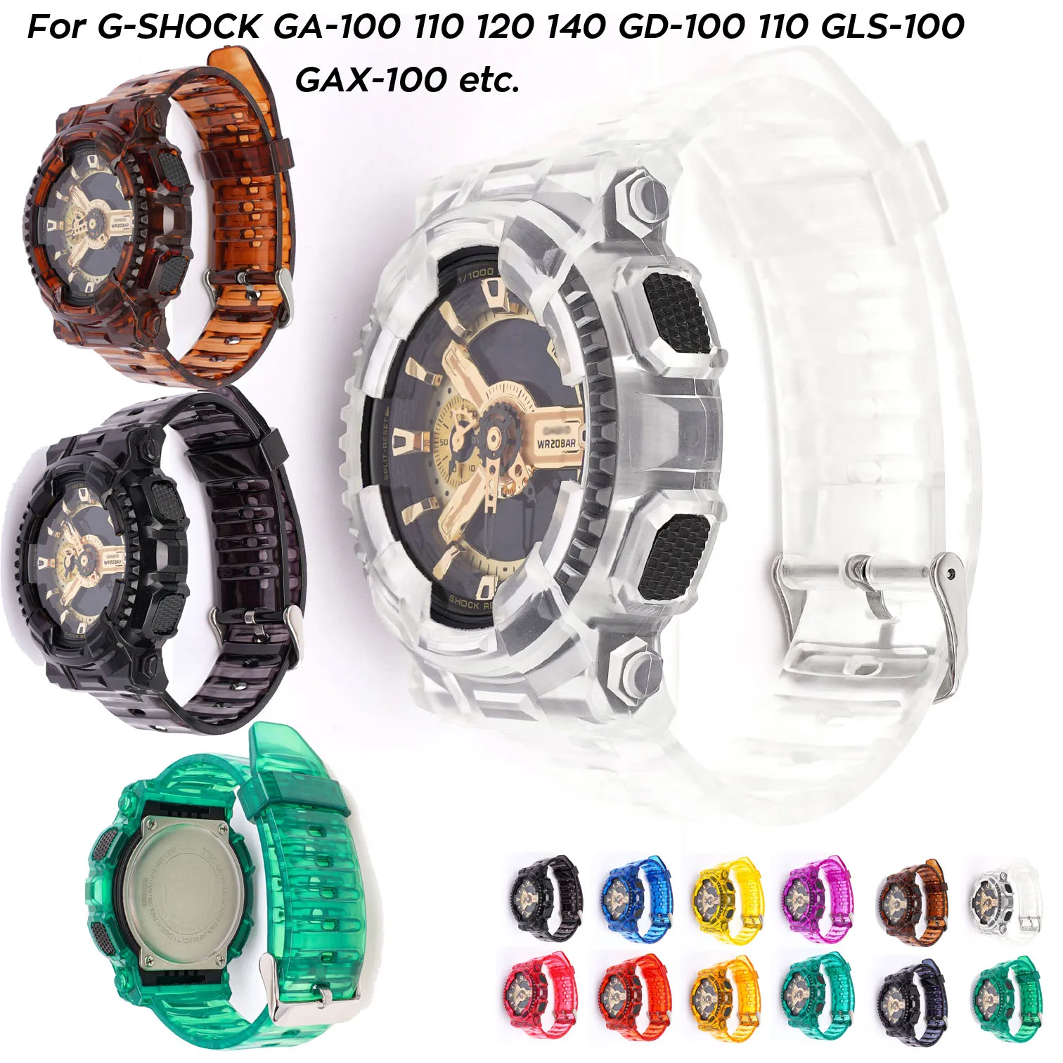 Sport-Waterproof-Rubber-Strap-Case-for-Casio-G-SHOCK-GA-110-120-GD-GLS ...