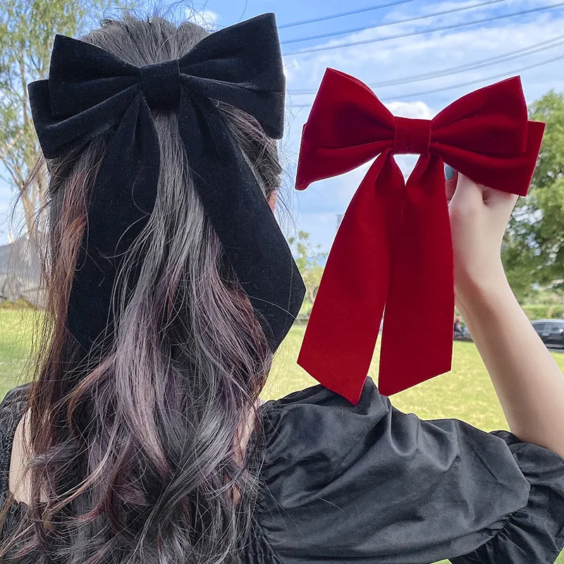 Pinza-para-el-pelo-con-lazo-para-ni-a-y-mujer-horquillas-con-lazos-de ...