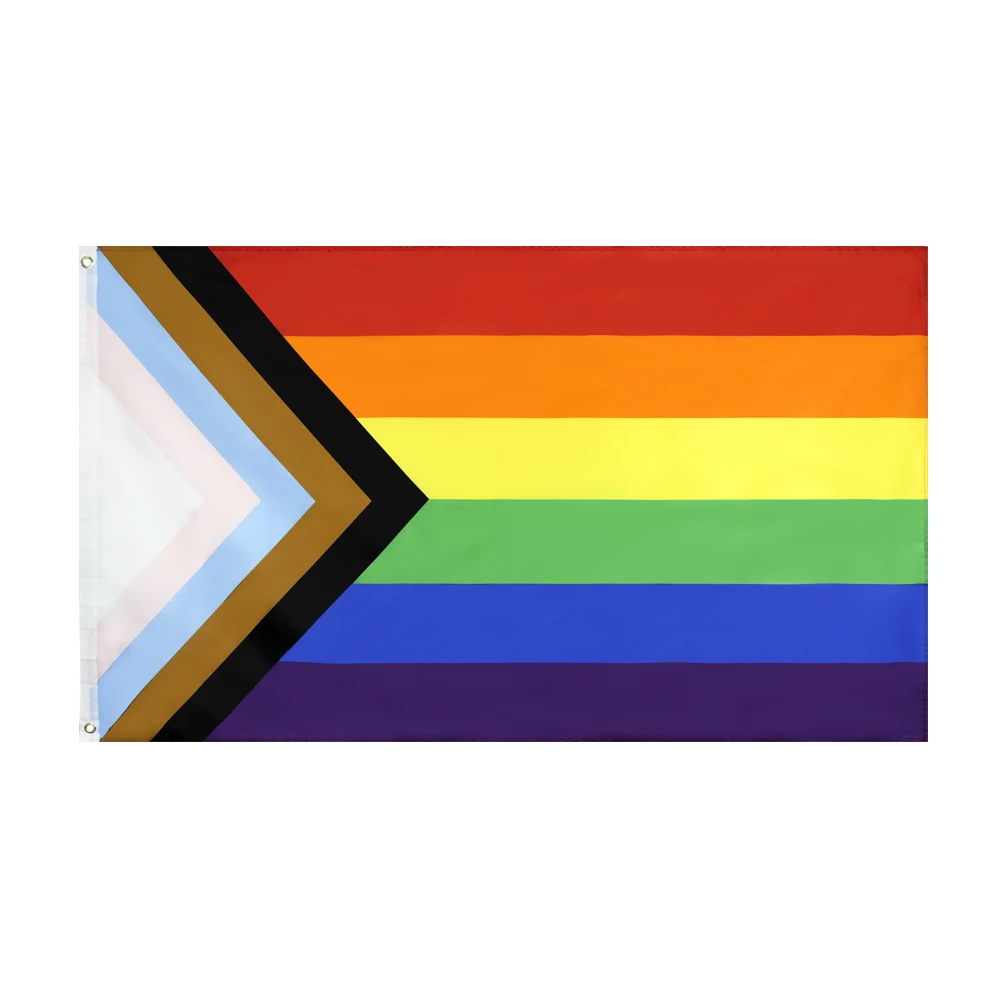 Bandera del orgullo del progreso del arco iris Gay lgbt de 90x150cm ...