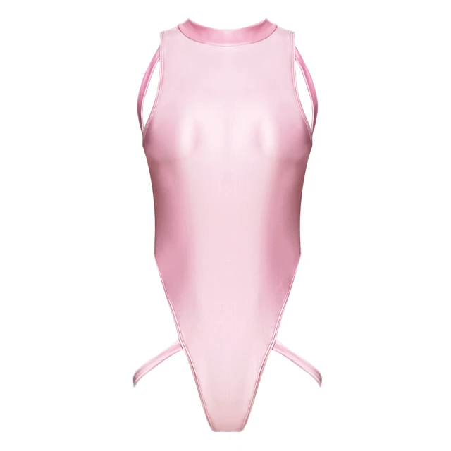 XCKNY new Oily Glossy slip swimsuit Sexy swimsuit high cut crotch ...