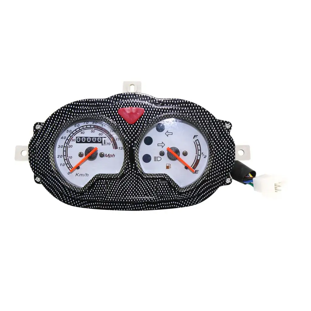 12V Motorcycle MPH Speedometer and Gas Gauge Kit Fit for GY6 50cc-125cc ...