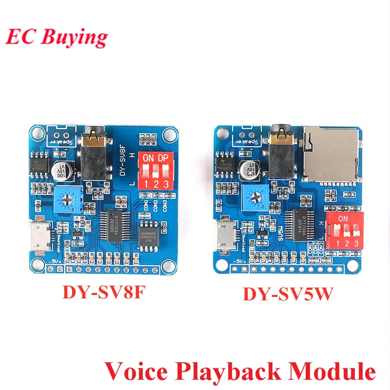 Arduino DY SV17F DY SV5W DY SV8F用の音声再生モジュールボードmp3ミュージックプレーヤー5wmp3再生シリアル制御|集積回路| - AliExpress