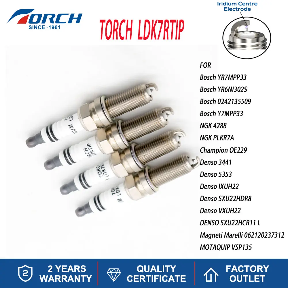 High Quality Genuine Spark Plug Iridium Platinum Torch Ldk7rtip Replace Denso Ixuh22 For ...