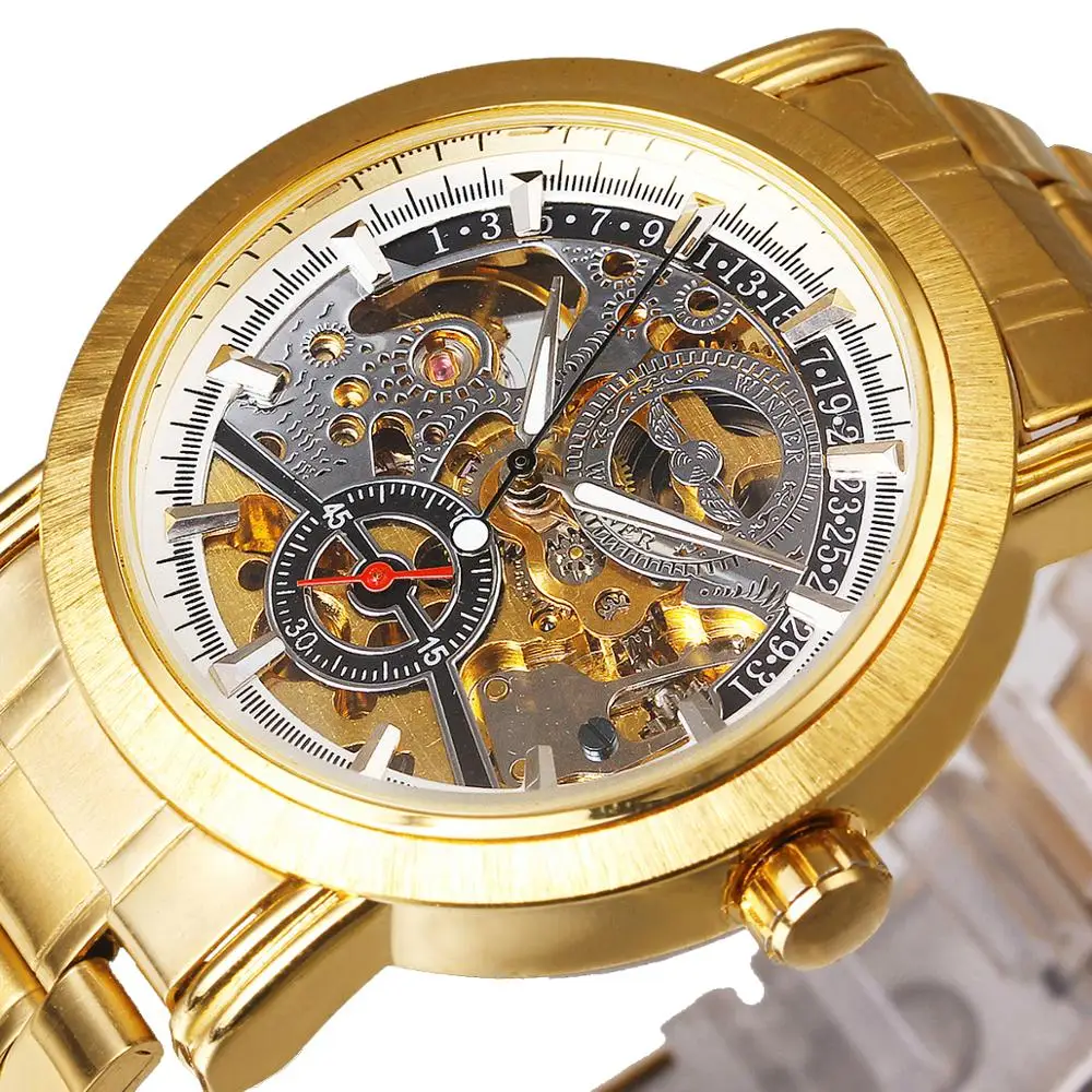 Winner Official Gold Watch For Men Top Luxury Brand Automatic Watch Men ...