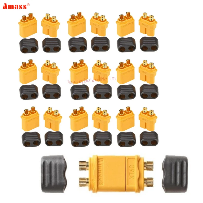 5-10Pairs-Original-Updated-Amass-XT60H-XT60-Male-Female-Connector-Plug-Sheath-for-Lipo-Lithium ...