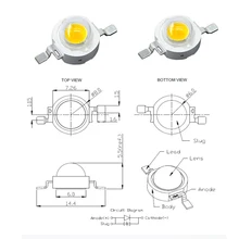 고출력 IR LED, 1W, 3W, 웜 화이트, 쿨 화이트, 내추럴 화이트, 레드, 그린, 블루, 로얄 블루, 20mm 스타 ...
