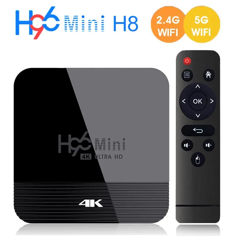 Android Box H96 Mini H8 Android 9.0 Tv Box 2gb 16gb Rk3228 2.4g 5g Wifi ...