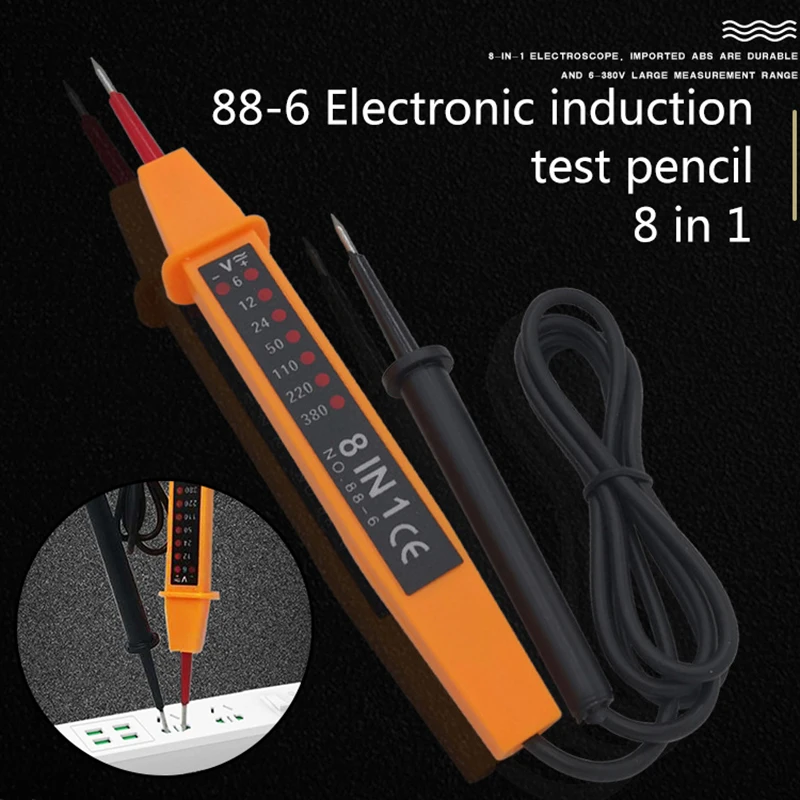 8 In 1 Voltage Tester With LED Light Voltage Test Pen Electrical ...