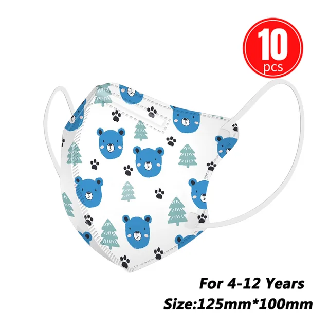 10-Piece Cartoon Face Masks for Kids | Fashion Masks Australia