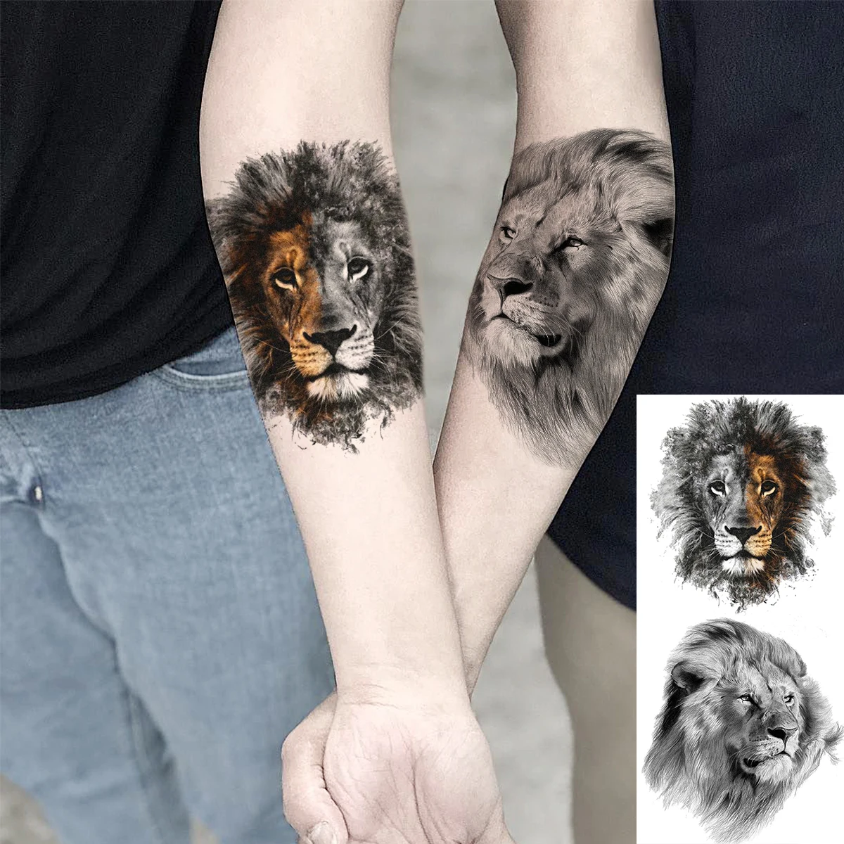 Matching Lion Tattoos