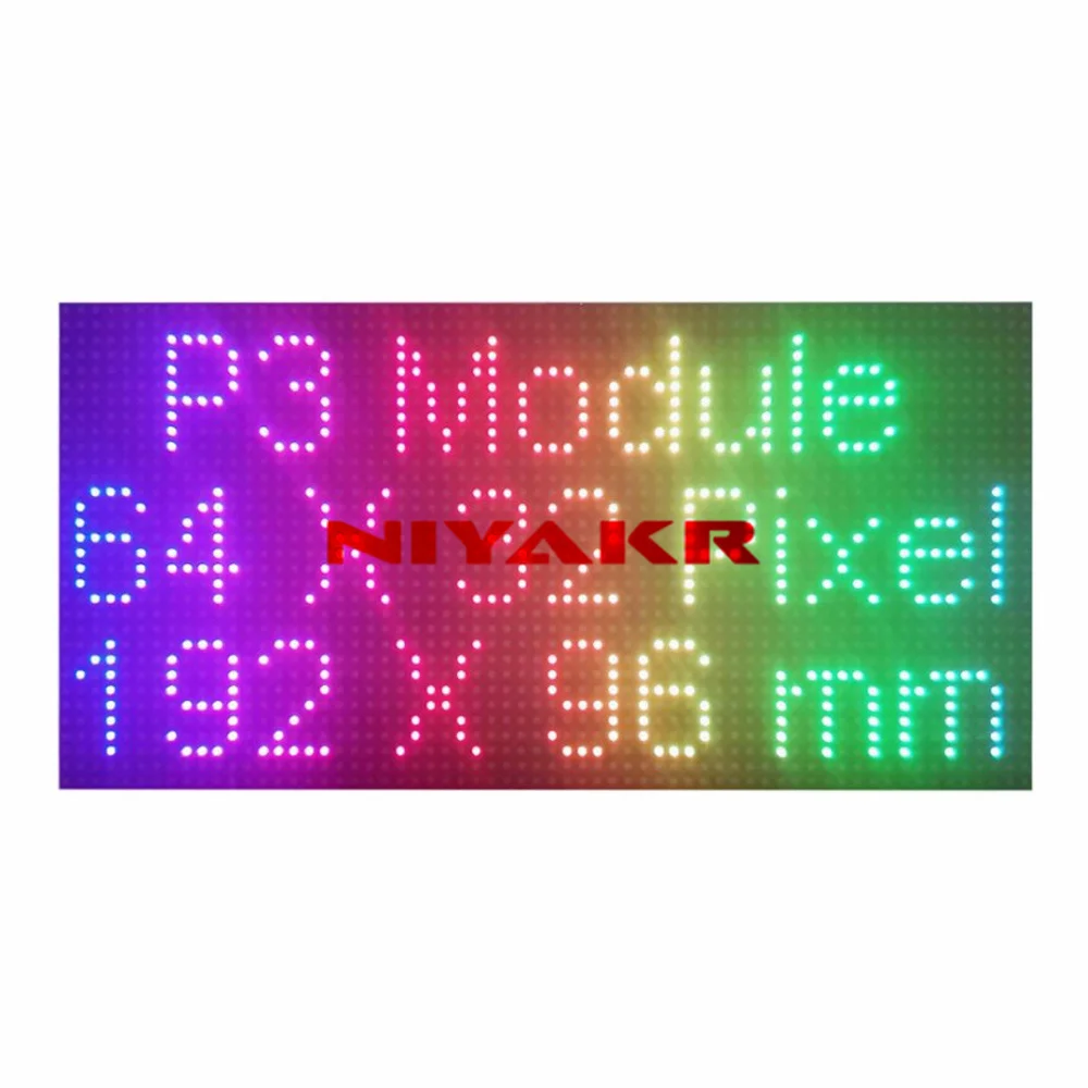 P3ในร่ม RGB SMD LED Matrix Panel 192X96mm 64X32พิกเซล HUB75จอแสดงผล LED ...