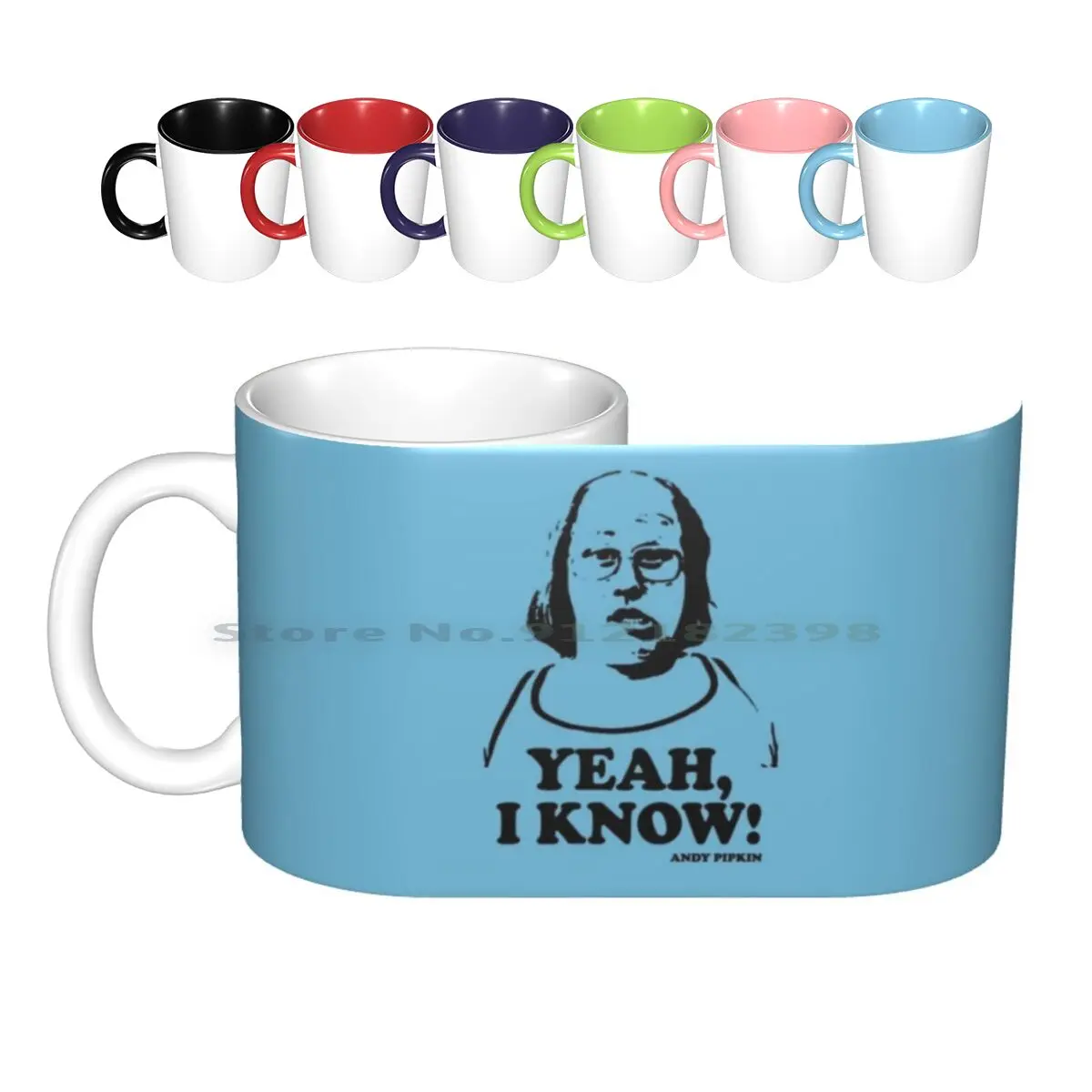 Yeah I Know Andy Pipkin Little Britain T Shirt Ceramic Mugs Coffee Cups ...