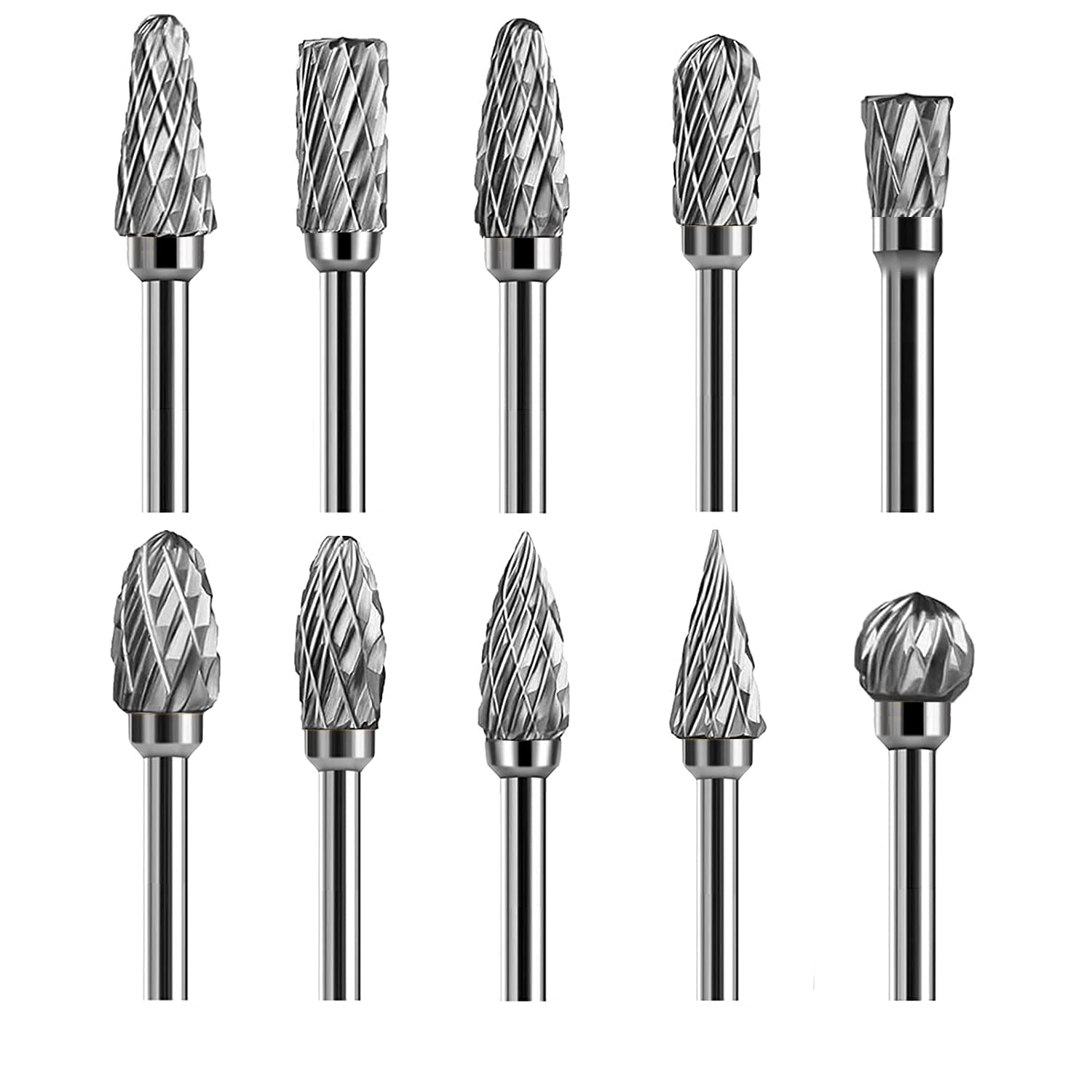 Tungsten Carbide 3x6mm Burr Drill Bits Rotary Burrs Metal Diamond ...