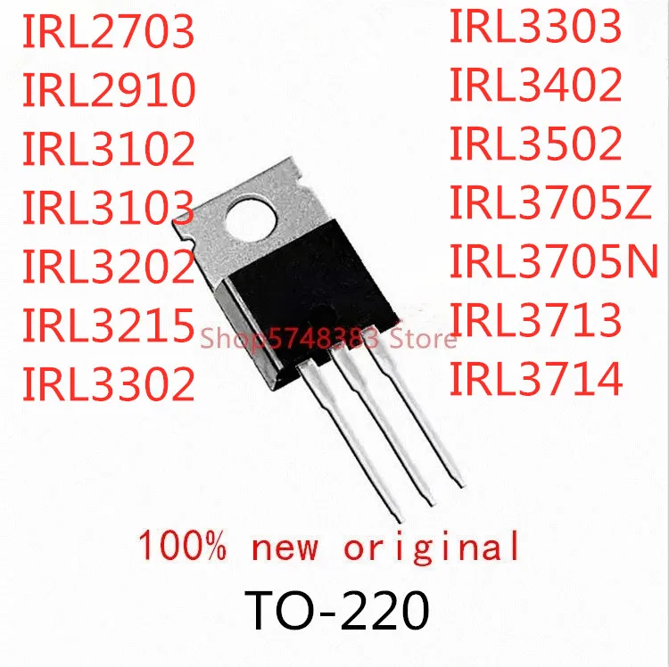 10 Uds. IRL2703, IRL2910, IRL3102, IRL3103, IRL3202, IRL3215, IRL3302 ...