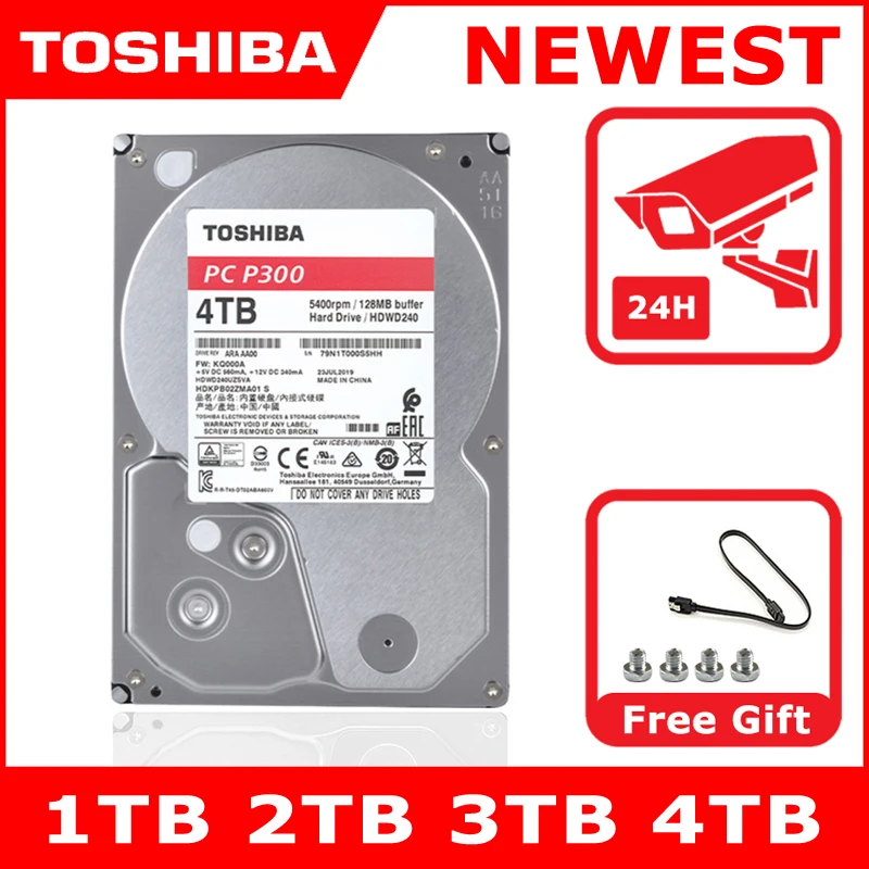 Toshiba P300 Series 500G 1TB 2TB 3TB 4TB 6TB Desktop PC HDD Internal Surveillance VCR Hard disk ...