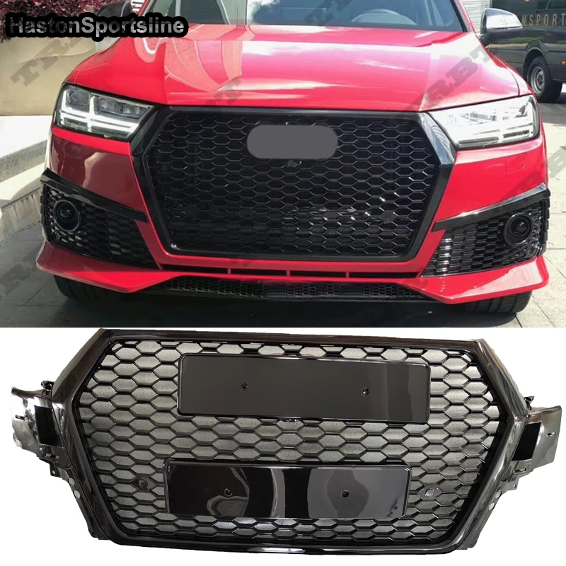 Q7 Front Sport Honeycomb Hood Grill for Audi Q7 SQ7 Sline 2016-2020 Car ...