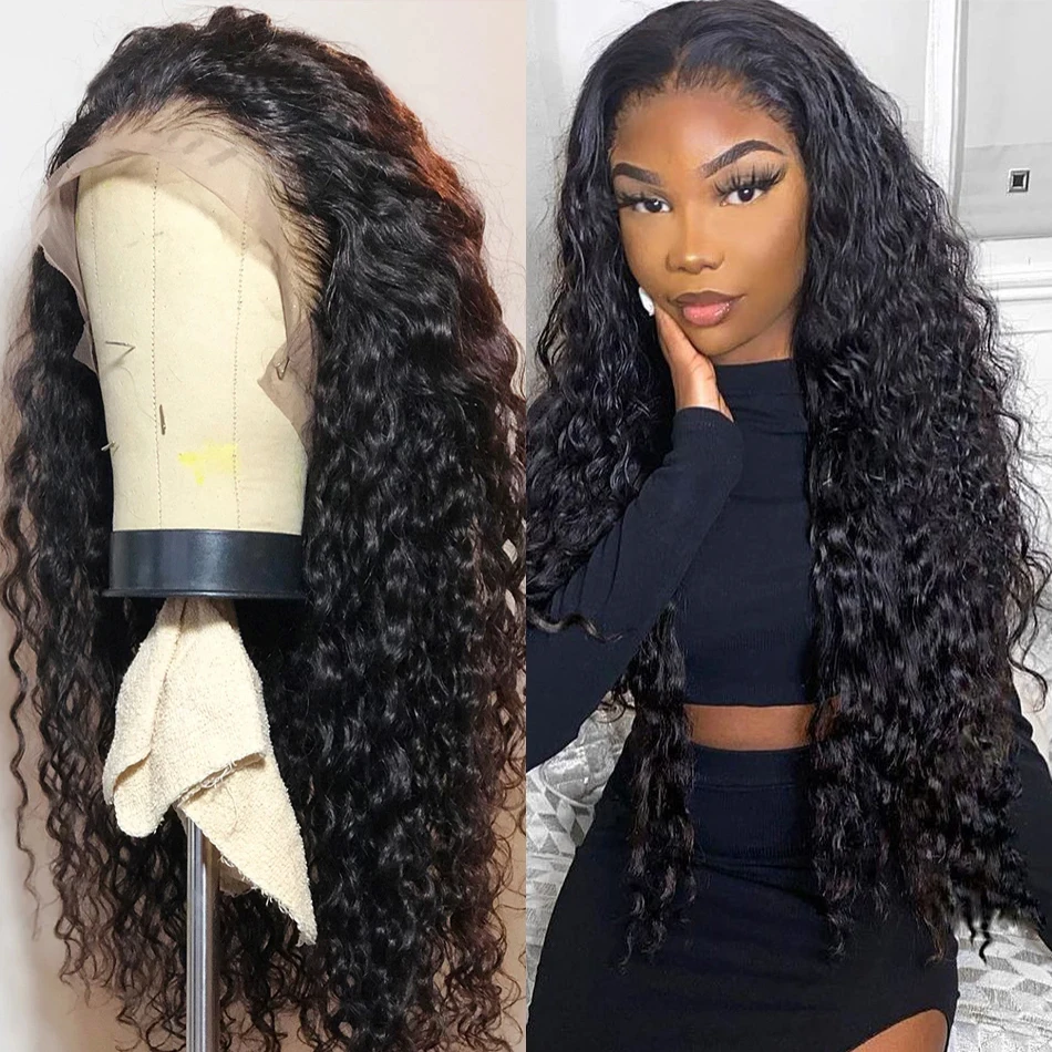 Malaysian Water Wave Wig Wet And Wavy Lace Front Human Hair Wigs 30inch ...