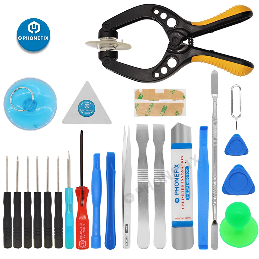 24 IN 1 Mobile Phone Screen Opening Repair Tool Kit Spudger Tweezers ...
