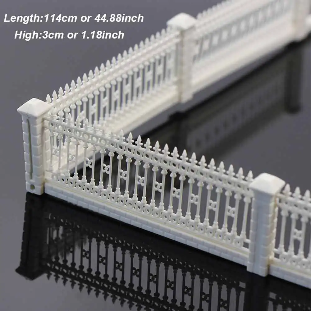 Evemodel HO OO scale 44.88" DETACHABLE Model Building Fences 1:87 for ...