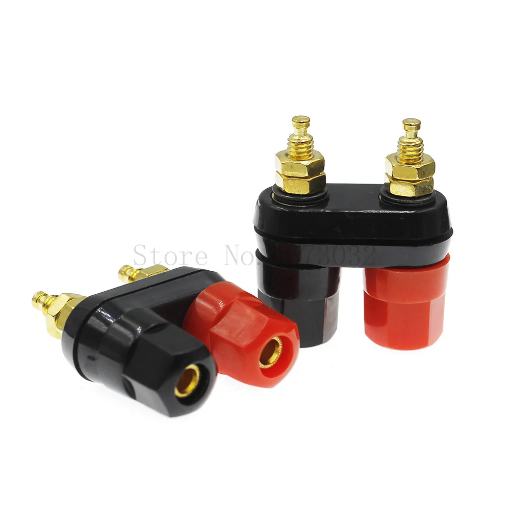 Quality-Banana-plugs-Couple-Terminals-Red-Black-Connector-Amplifier ...