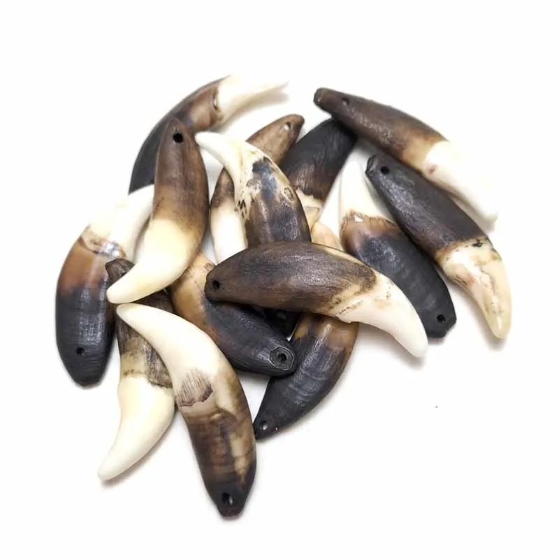 Colgante-de-colmillo-de-lobo-Natural-colgante-de-dise-o-Tribal-de ...