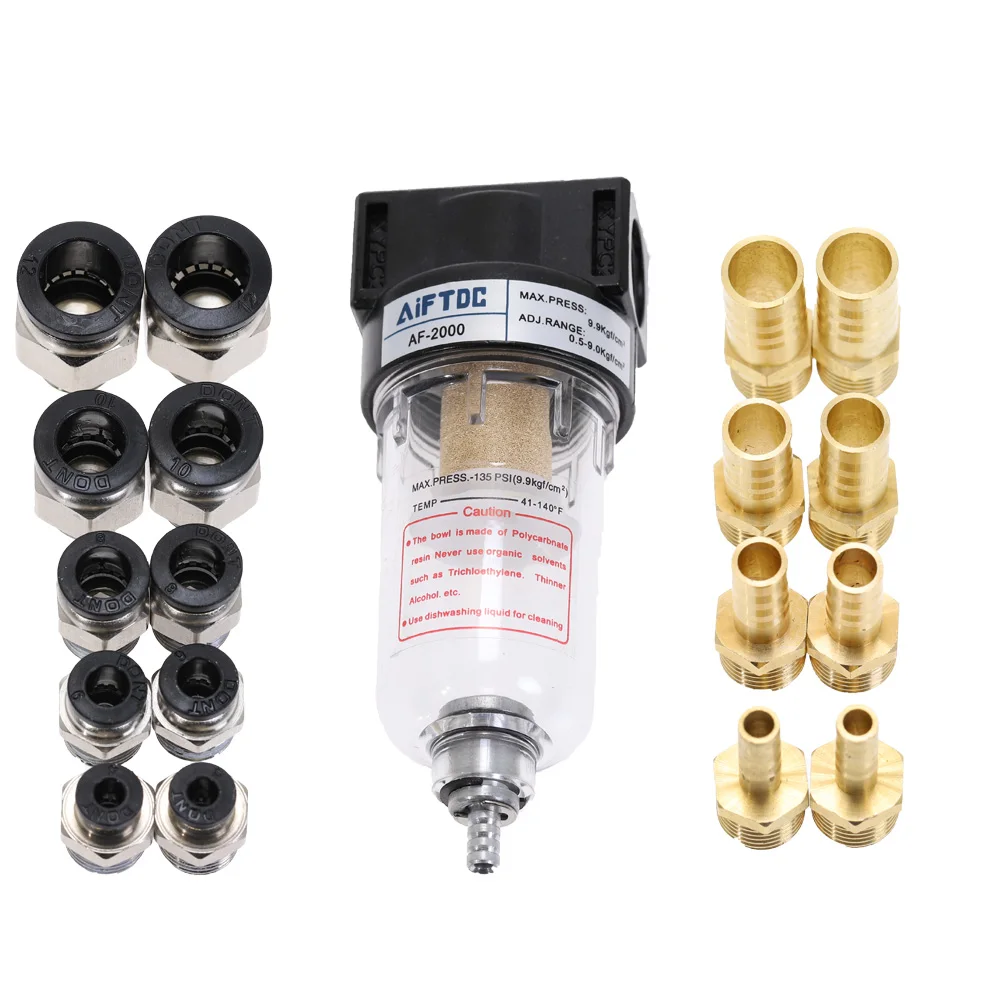 AF2000 Compressor Pressure Regulator Pneumatic Air Filter 1/4" PT Pc ...