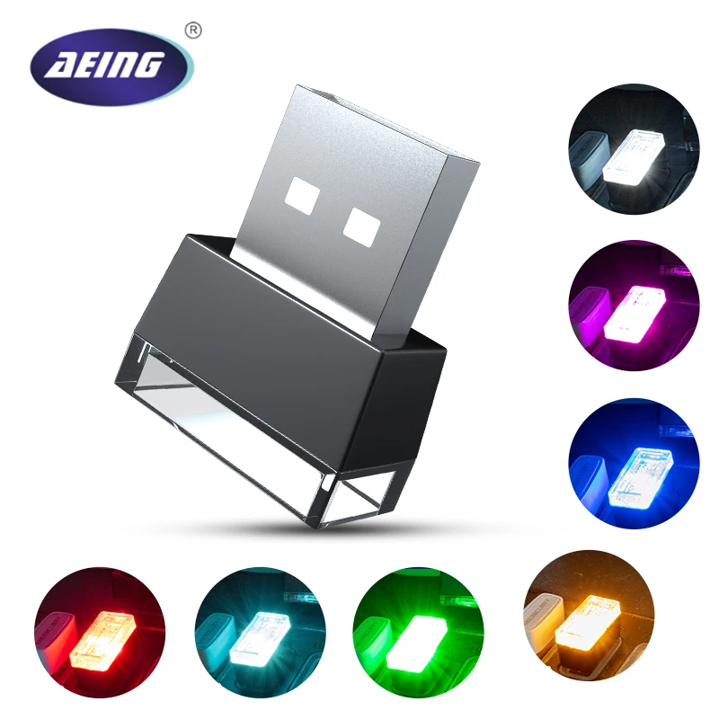 Mini-USB-LED-Car-Ambient-Light-Interior-Decorative-Atmosphere-Lamp-Neon ...