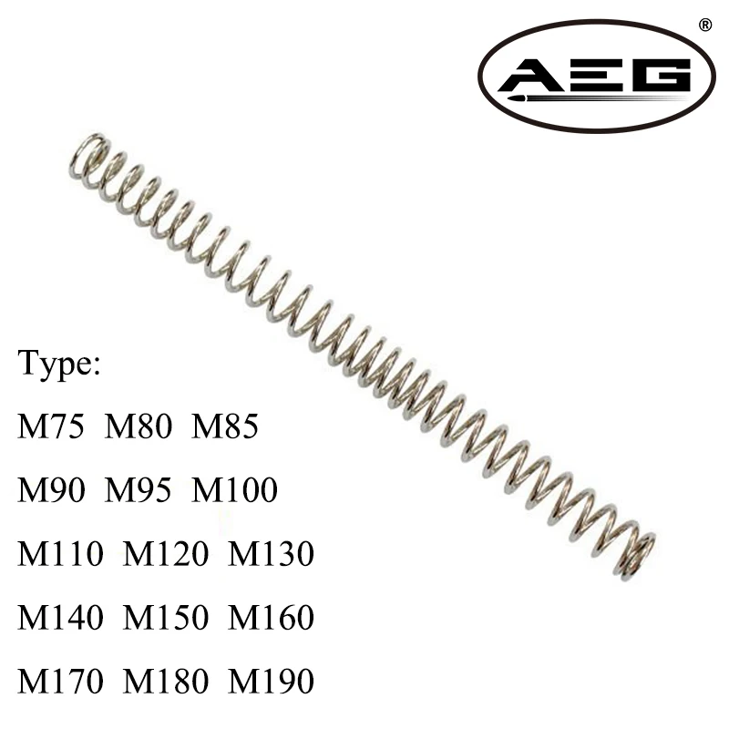 AEG-V2/V3 기어박스 스포츠 장난감, 불규칙한 피치 스틸 파워 업 미안 스프링, M75 M90 M100 M110 M120 ...