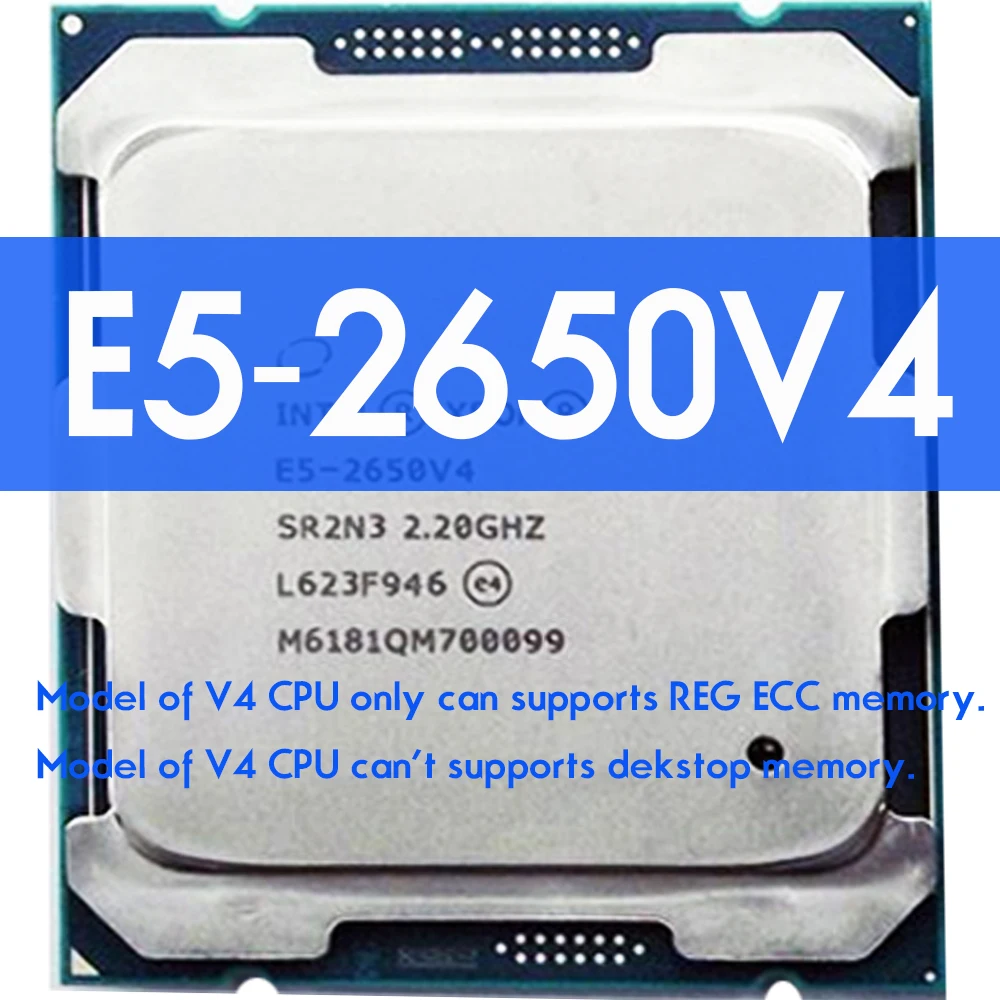 Processador Intel Xeon E5 2650 V4 E5-2650V4, SR2N3 2.2GHz, CPU LGA 2011 ...