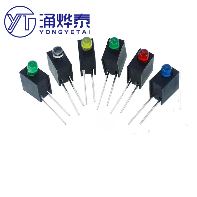 YYT 50PCS 3MM Single Hole LED Lamp Holder Red, Yellow, Blue, Green ...