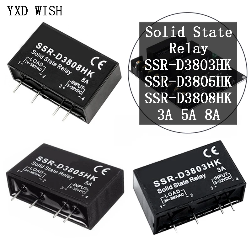Solid State Relay SSR-D3803HK SSR-D3805HK SSR-D3808HK DC-AC SSR D3803HK ...
