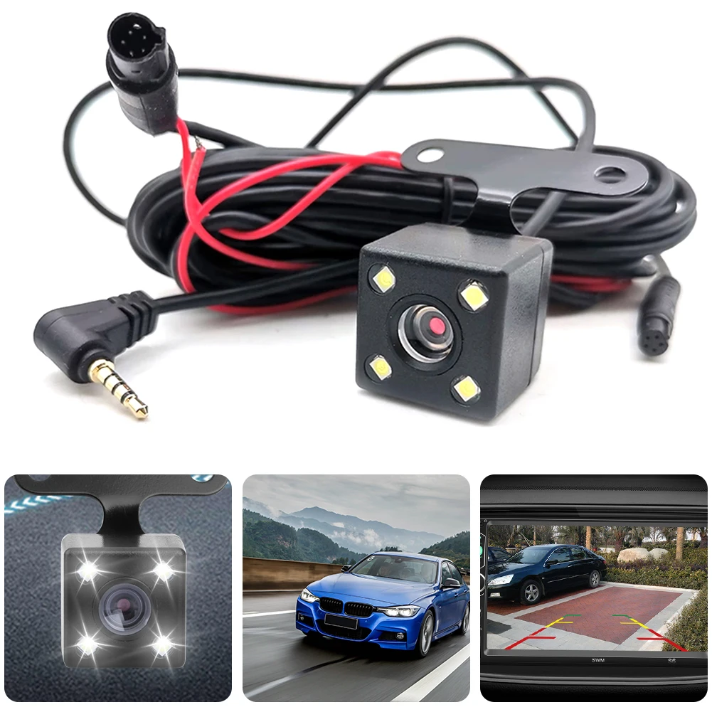 Car Rearview Camera 4LED Night Vision Rear View Camera with 5 Pin ...