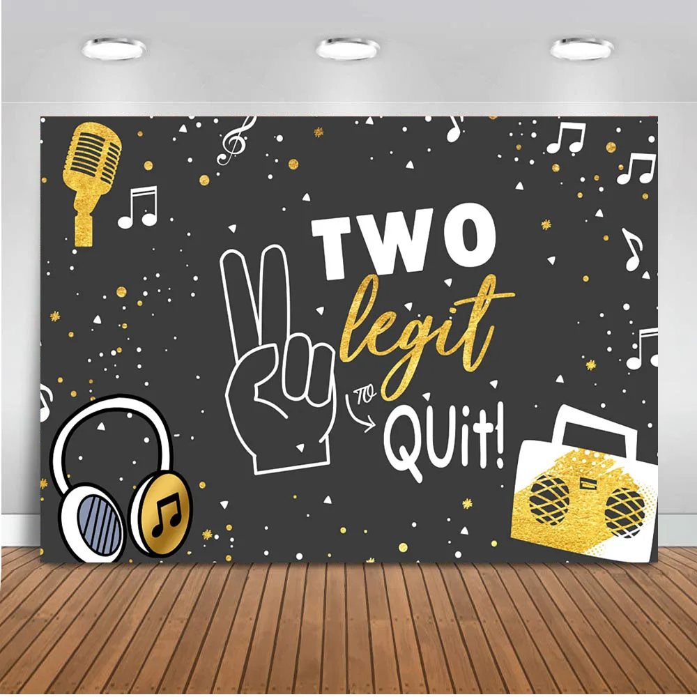 Mocsicka Two Legit to Quit Birthday Backdrop Two Legit 2nd Birthday ...
