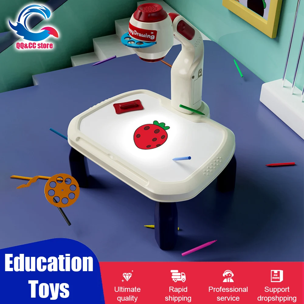 Drawing Table Led Projector Art Kid Toys For Children Painting Board ...