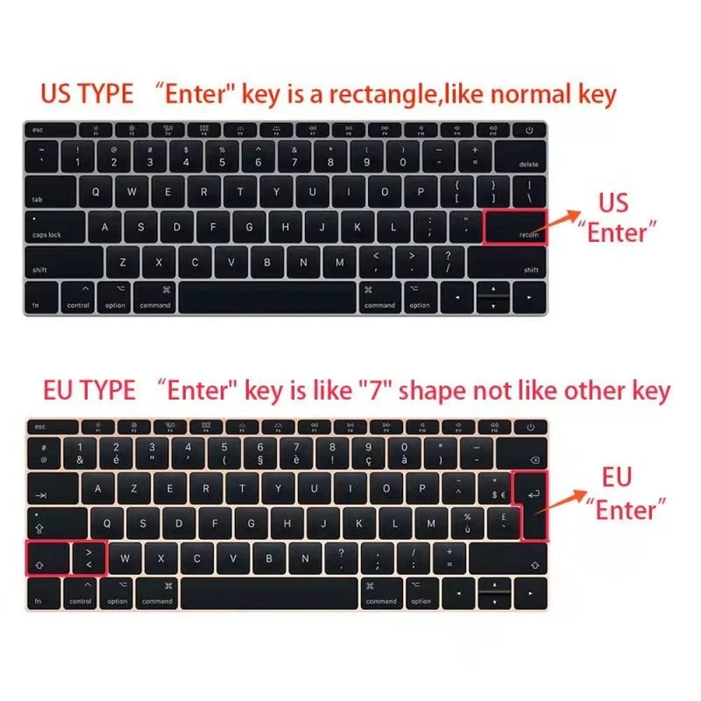 EU/US Laptop Keyboard Cover For Macbook Air 13 inch M1 chip A2337 A2179 ...