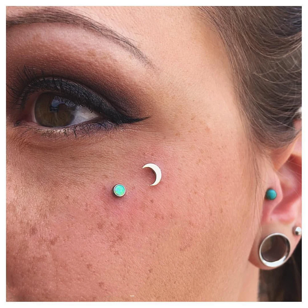 Sexy Dermal Piercing Face
