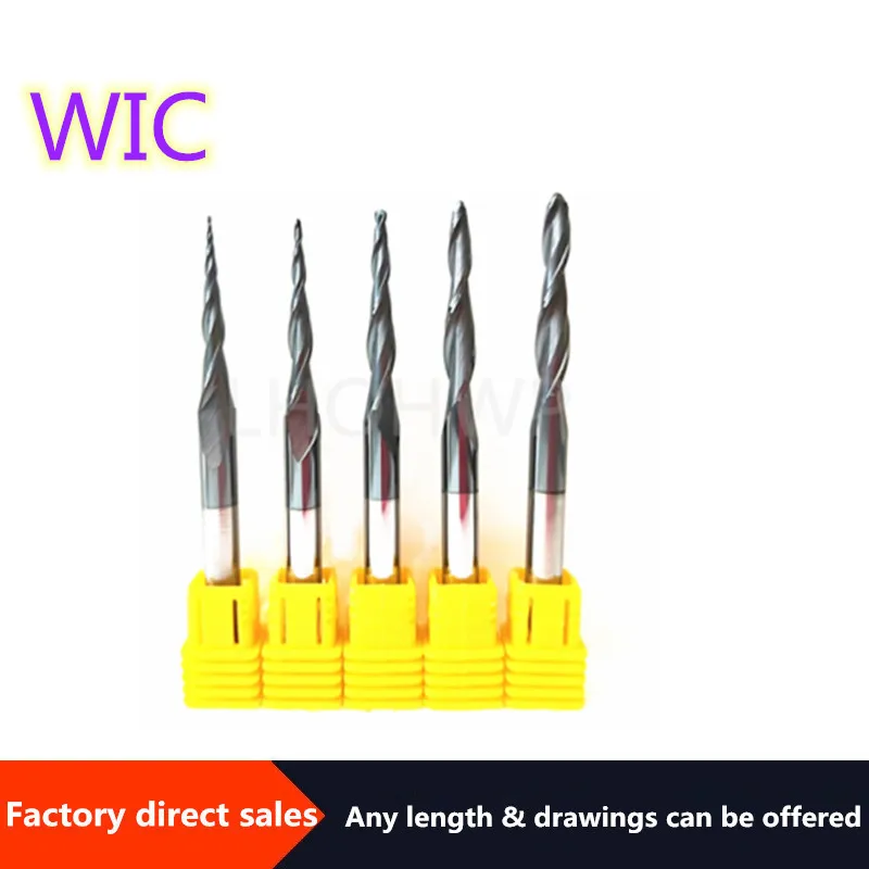 CNC-freze-kesicisi-HRC55-konik-bilyal-freze-kesicisi-CNC-karb-r-oyma-b ...