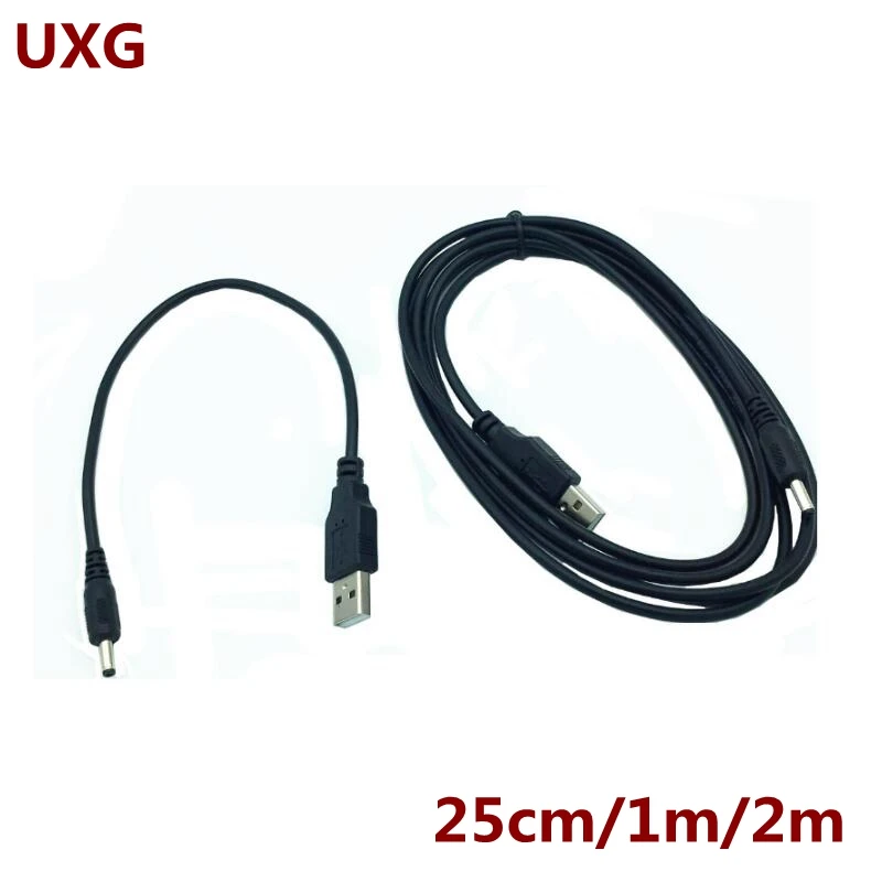 25cm 1M 2m DC 5.5mm Power Adapter Plug USB Convert To 5.5*2.1MM 2.5mm ...