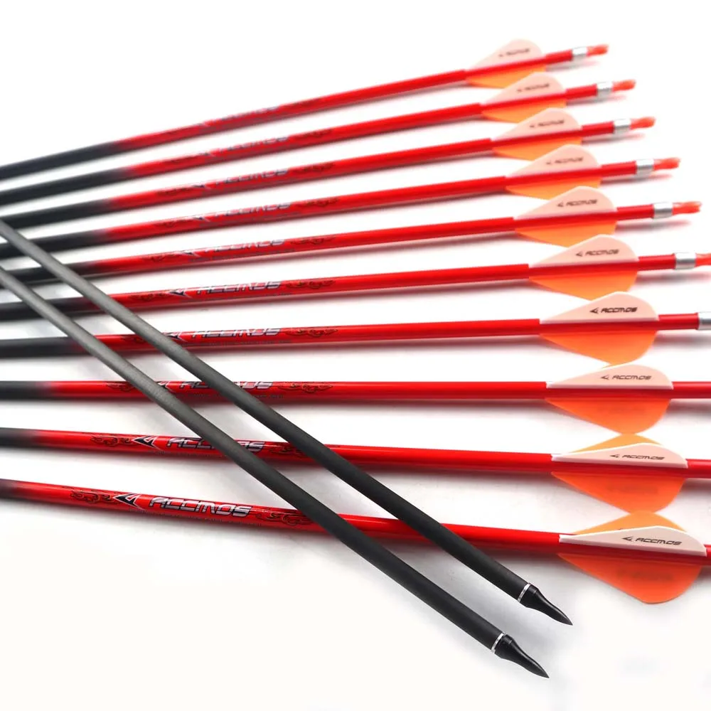 6/12pcs 31in Pure Carbon Arrows Id 6.2mm Sp300 340 400 500 600 700 800 ...