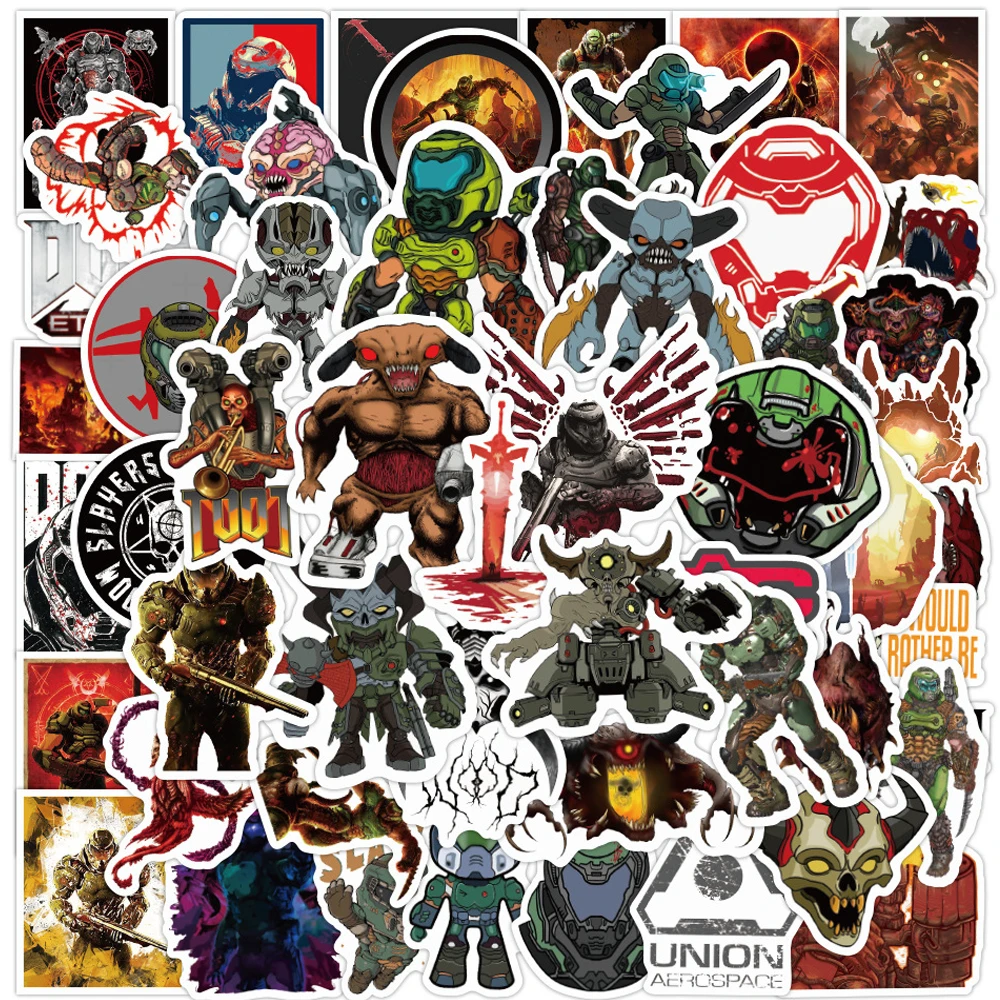 10-30-50PCS-Game-Doom-Eternal-Stickers-Laptop-Guitar-Luggage-Skateboard ...