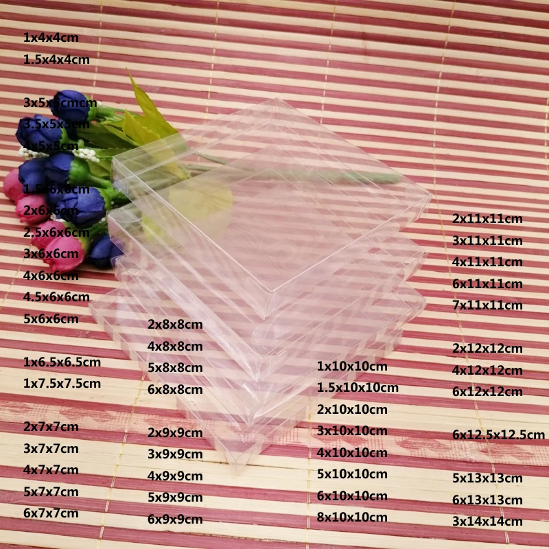 50pcs Abb Clear Transparent Box Bag Pvc Plastic Box Gift Packaging Box ...