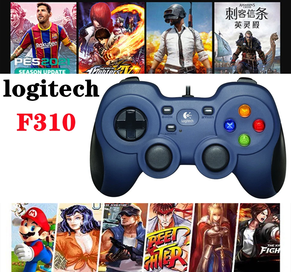 Logitech-F310-wired-gamepad-game-joystick-controller-console-layout-4 ...