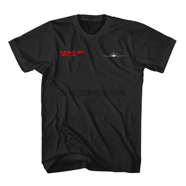 Learjet 31a Aircraft Aviation Black T-shirt Size S-3xl - Tailor-made T ...