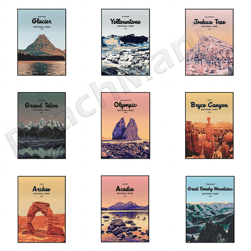 WPA Style National Park Poster: The Authentic Art That Brings the ...