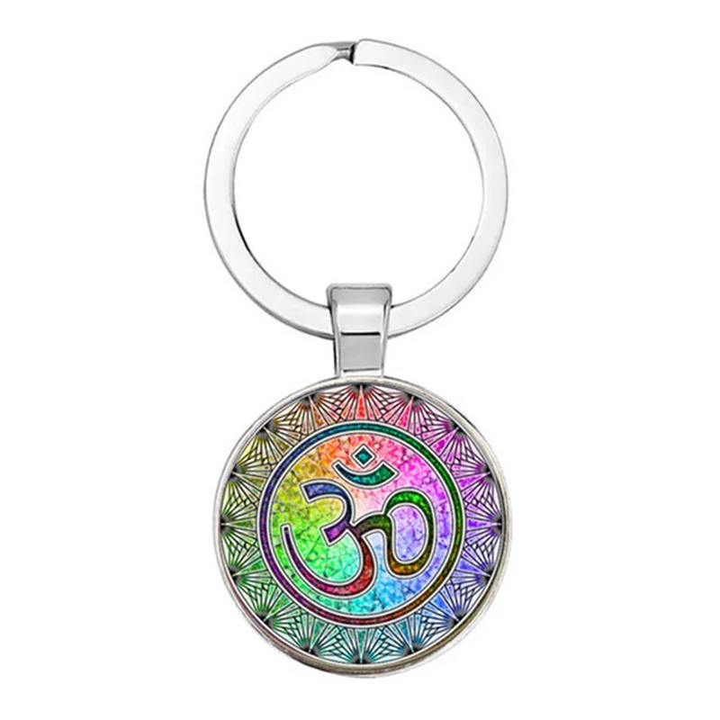 Fashion Jewelry Indian Sanskrit Om Symbol Keyring Ohm Om Aum Buddha ...