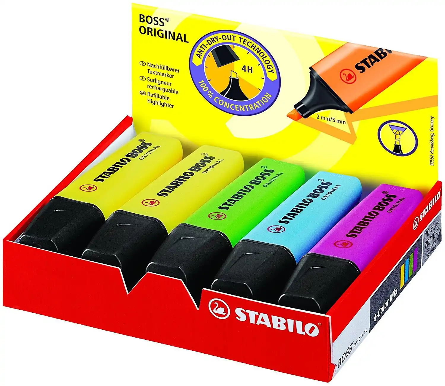 Pack of 15 Stabilo Boss Highlighter Pens Original 9 Colors & New 6 ...
